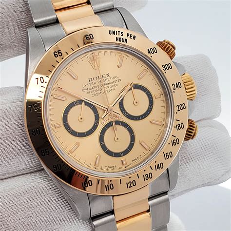 Rolex Cosmograph Daytona 40mm Zenith 2 Tone Yellow Goldsteel Oyster W