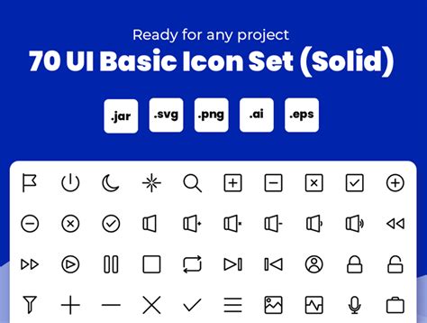 Basic UI Icons Line Behance