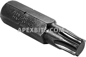 Apex 480 TX 40X T 40 Torx Insert Bits 5 16 Hex Drive