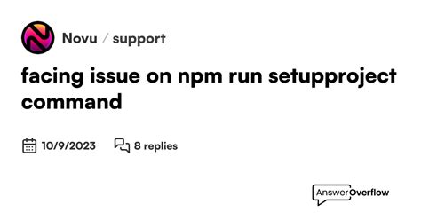 Facing Issue On Npm Run Setupproject Command Novu