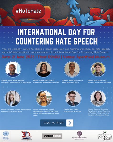 International Day Countering Hate Speech The Johannesburg Holocaust