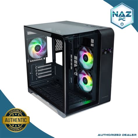 Tecware Arc M Black Matx Tempered Glass Case W 3x 120mm Argb Fans Shopee Philippines