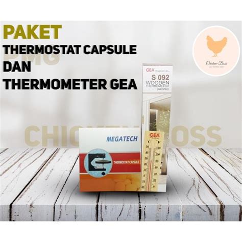 Jual Paket Thermostat Capsule Megatech Dan Termometer Kayu Gea Shopee Indonesia