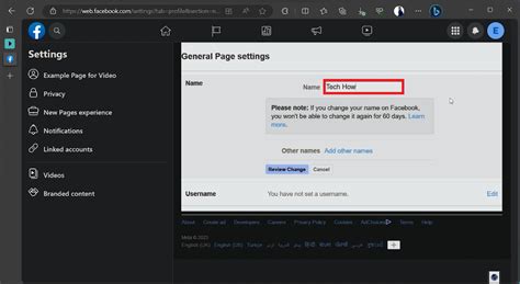 How To Change Your Facebook Page Name Tutorial Tech How