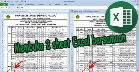 Cara Membuka 2 Sheet Excel Bersamaan Dalam 1 File Dokumen Tutorial