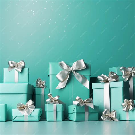 Premium Ai Image Tiffany Blue T Boxes With Ribbons