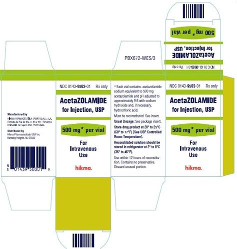 Acetazolamide Package Insert