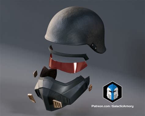 Hd2 Helmet Light Gunner 3d Print Files Galactic Armory