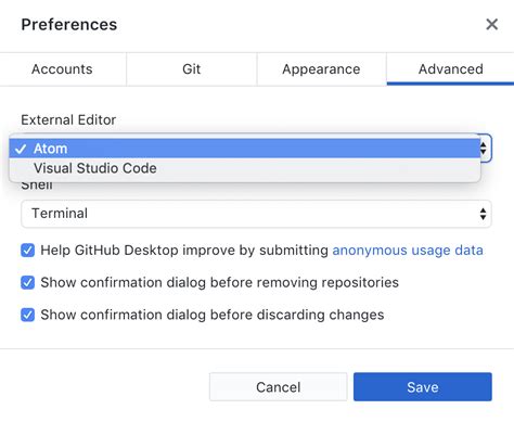 Use Other Editor Than Atom In Github Desktop Issue Desktop Desktop Github