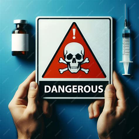 Premium Photo Danger Symbol Dangerous Drug Unsafe Dark Background