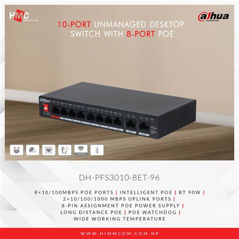 10 Port Unmanaged Desktop Switch With 8 Port Poe Himmcom International