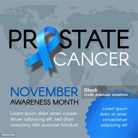 11월 전립선암 인식의 달 카드 텍스트와 파란색 리본이 있는 디자인 템플릿입니다 벡터 그림입니다 Movember에 대한 스톡 벡터 아트 및 기타 이미지 Istock