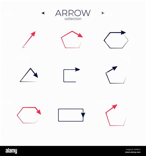 Simple Set Of Arrow Icons Smooth Arrow Symbol Collection Trendy Line
