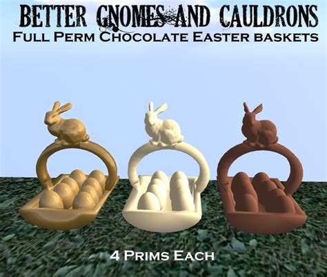 Second Life Marketplace Bgc Chocolate Easter Basket Full Permboxed