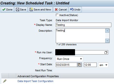 Data Import Scheduled Task SAP Community