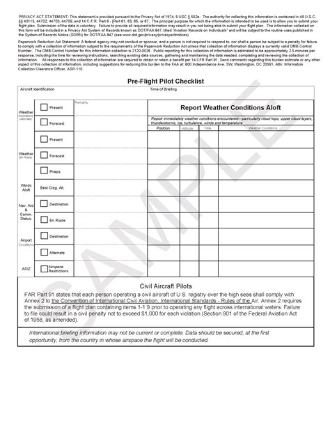 Faa Form 7233 4 International Flight Plan