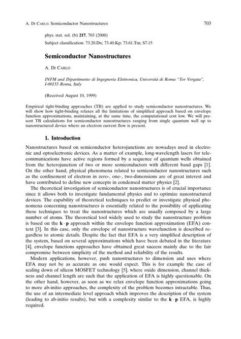 Pdf Semiconductor Nanostructures Dokumentips