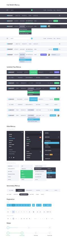 Elements Navigation Ui Kit Navigation Design Webpage Design Layout