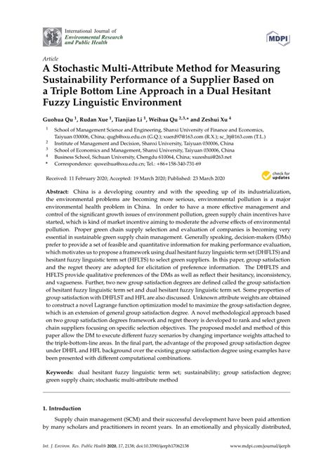 pdf a stochastic multi attribute method for measuring sustainability