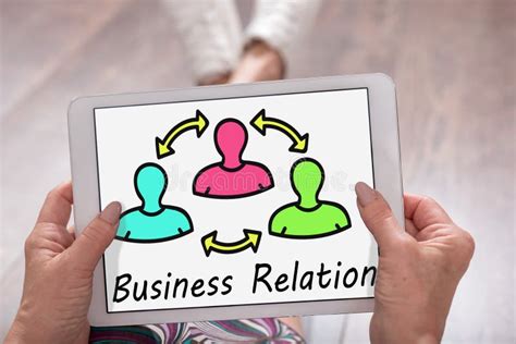 Business Relation Concept On A Tablet Stock Image Image Of People Community 369099457