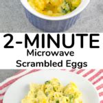2 Minute Cheesy Spinach Microwave Scrambled Eggs Mug Recipe