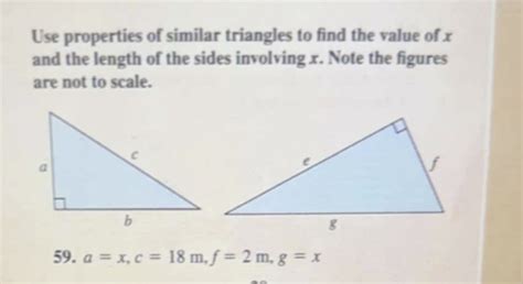 Solved Use Properties Of Similar Triangles To Find The Value