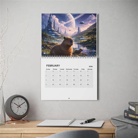 Fantasy Capybara Landscape Calendar 2026 Wall Calendar Etsy Canada