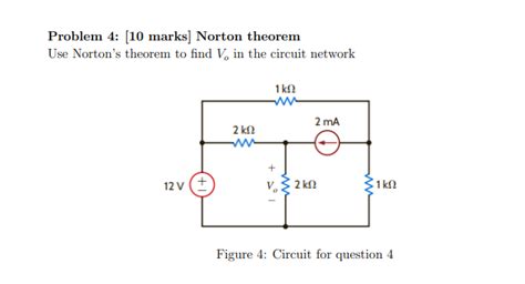 Solved Please Use Norton S Theorem A Use Norton S Chegg