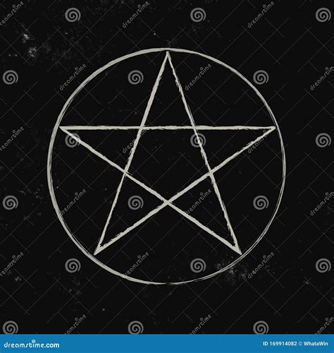 Pentacle Isolated On Dark Background Magic Vector Decorative Elements