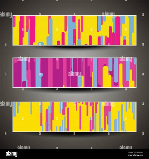 Three Colorful Abstract Header Designs Stock Vector Image And Art Alamy