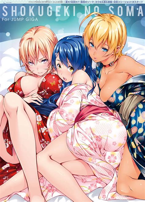 Nakiri Erina Mito Ikumi And Tadokoro Megumi Shokugeki No Souma
