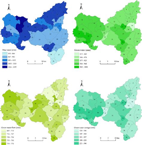 Spatial Distribution For Bw Gw Gwf And Gws In The Srb Download