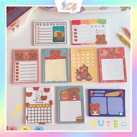 Có sẵn Tập giấy note sticky note xinh xắn tiện lợi Lazada vn