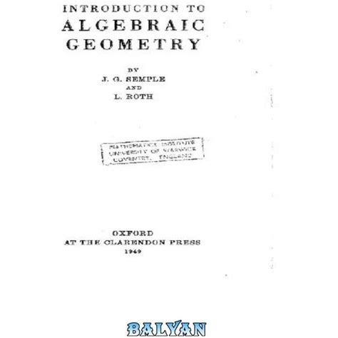 خرید و قیمت دانلود کتاب Introduction To Algebraic Geometry ترب