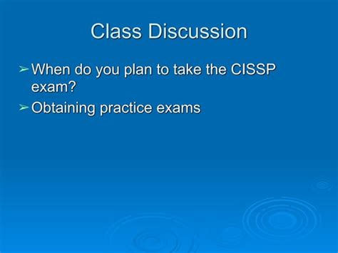 Introduction To The Class CISSP Certification PPT