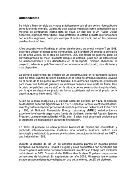 Biocombustibles Pdf Biocombustible Biodiésel