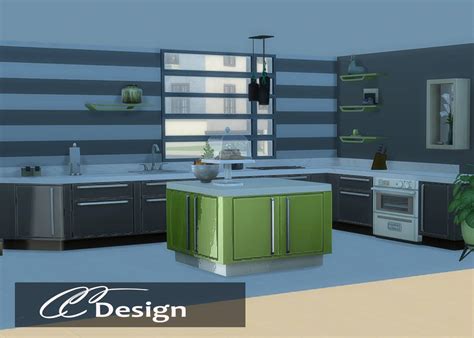 A Modern Kitchen With A Glossy Finish Gallery The Sims 4 Build