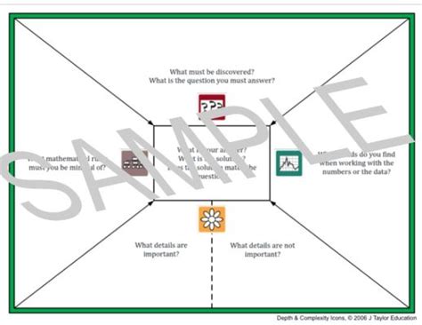 Math Frames 4th 10th Grade The Center For Depth And Complexity