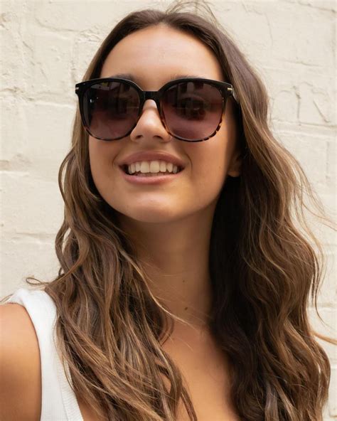 Shop Indie Eyewear Avril Sunglasses In Shiny Black Tort Gd Brown