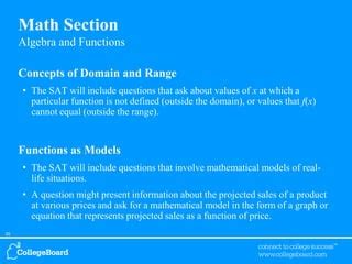 Sat Math Overview From College Board PPT