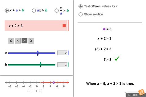 One Variable Inequalities Simulation Explorelearning Gizmos