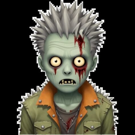Spiky Haired Zombie Emoji Ai Emoji Generator