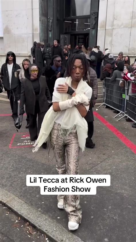 Lil Tecca At Rick Owens Fashion Show Highlights Tiktok