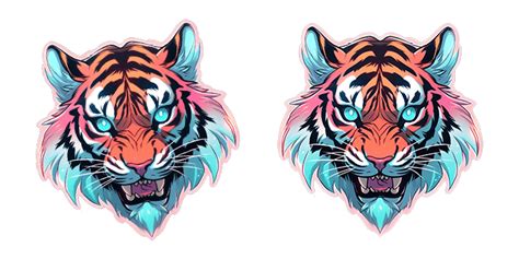 Neon Tiger Cursor Animals Cursors Sweezy Custom Cursors