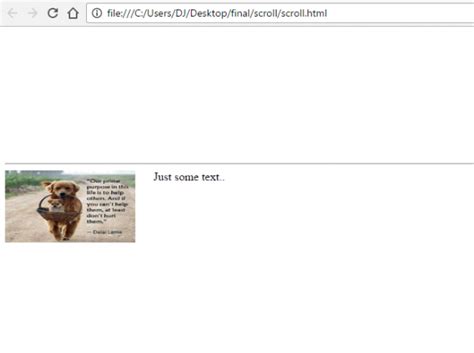 Html Css And Js Program To Onscrolling At 350px Image Will Display