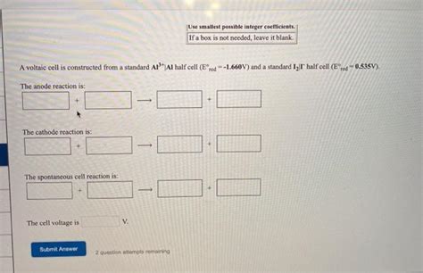 Solved Use Smallest Possible Integer Coefficients If A Box