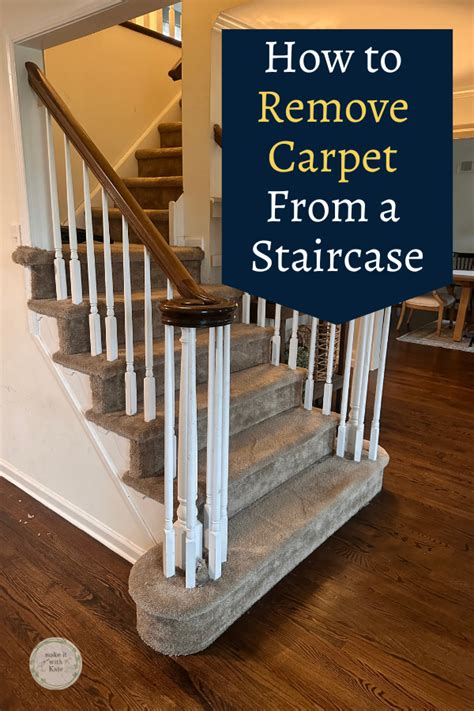 How To Remove Carpet From Stairs Make It With Kate