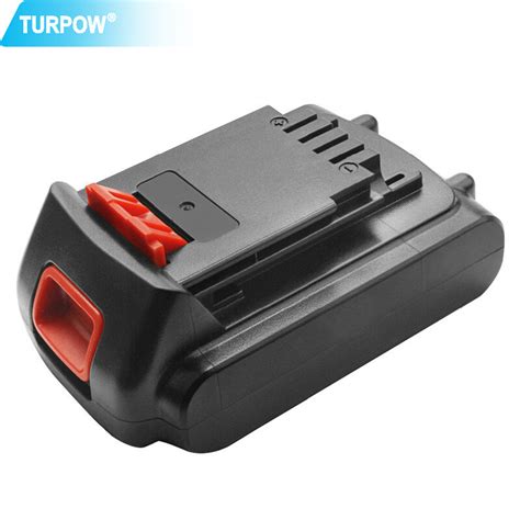 Turpow 18v20v 3000mah 리튬 이온 교체 용 배터리 블랙 And 데커 용 충전기 Lb20 Lbx20 Lbxr20
