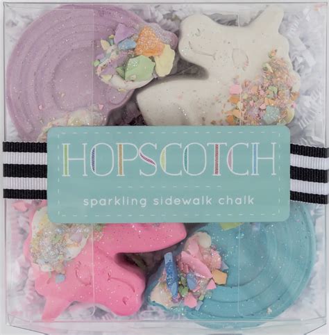 Boite De 4 Craies De Trottoir Scintillante Unicorn Daydream Hello