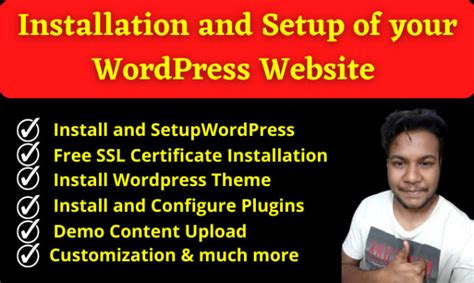 Install Wordpress Set Up The Theme And Do Customization By